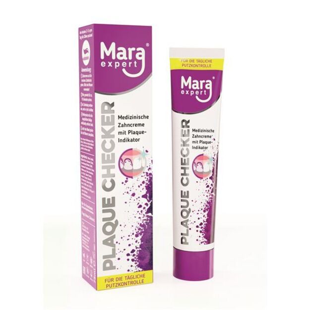Mara Expert Plaque Checker violetinė dantų pasta apnašų kontrolei, 75 ml.